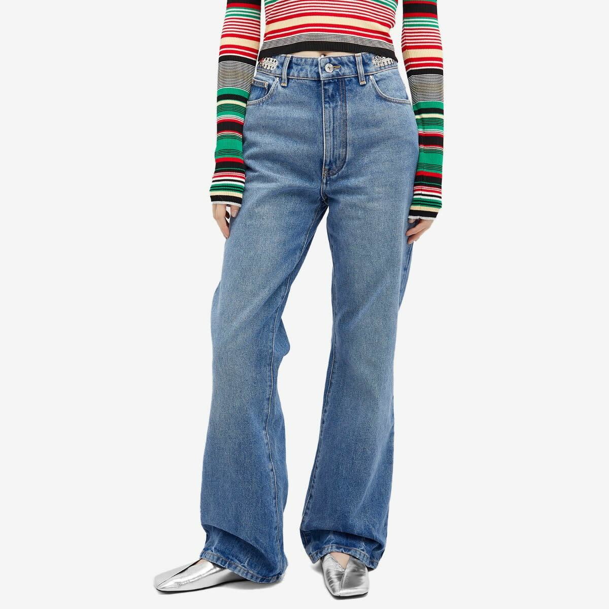 PACO RABANNE Paco Rabanne Embellished High-Waist Flared Jeans