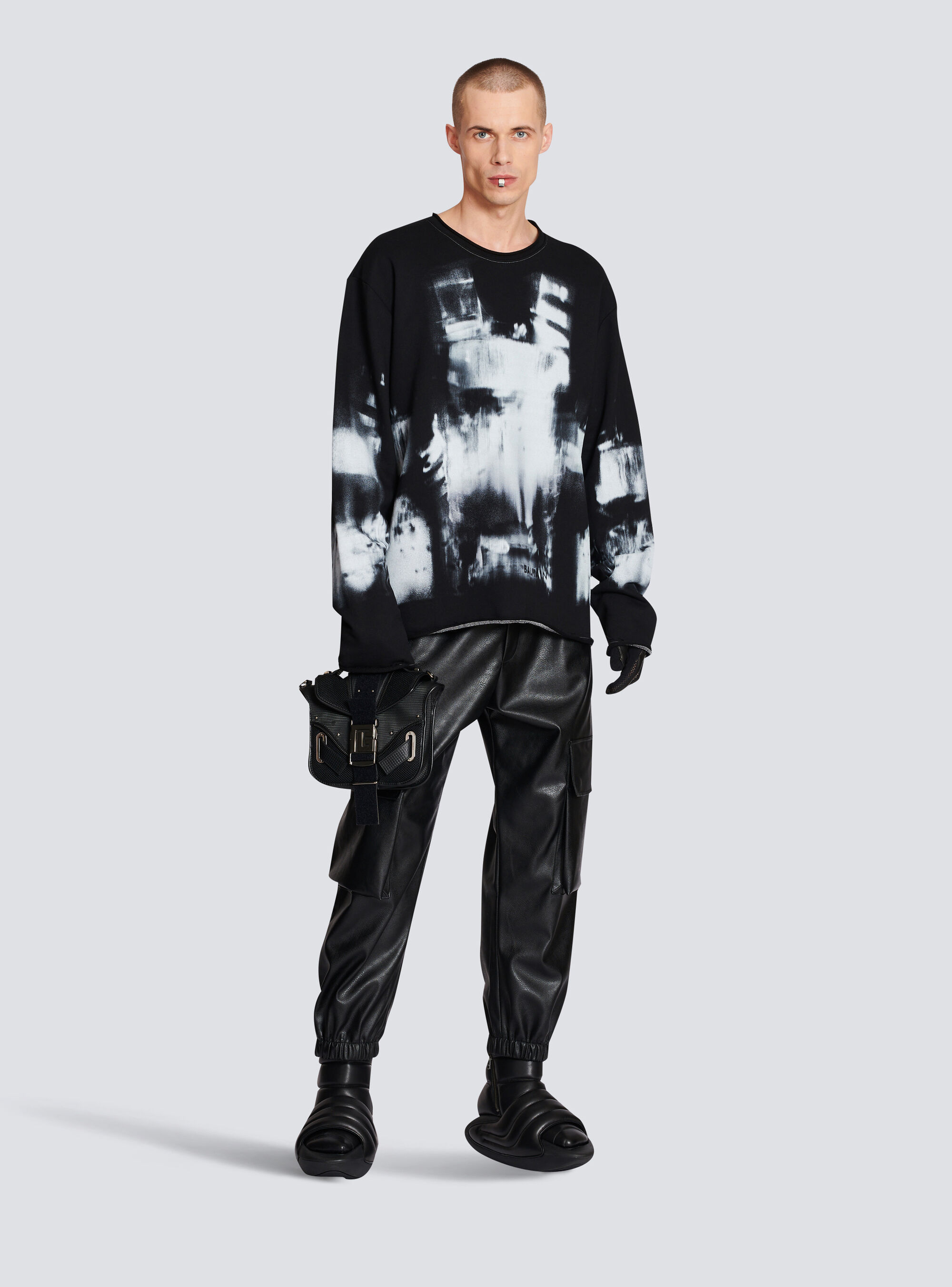 BALMAIN Balmain Faux Leather Cargo Trousers