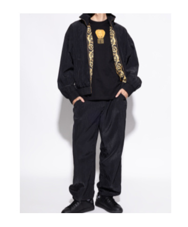 VERSACE Versace Round Toe Lace-Up Low-Top Sneakers