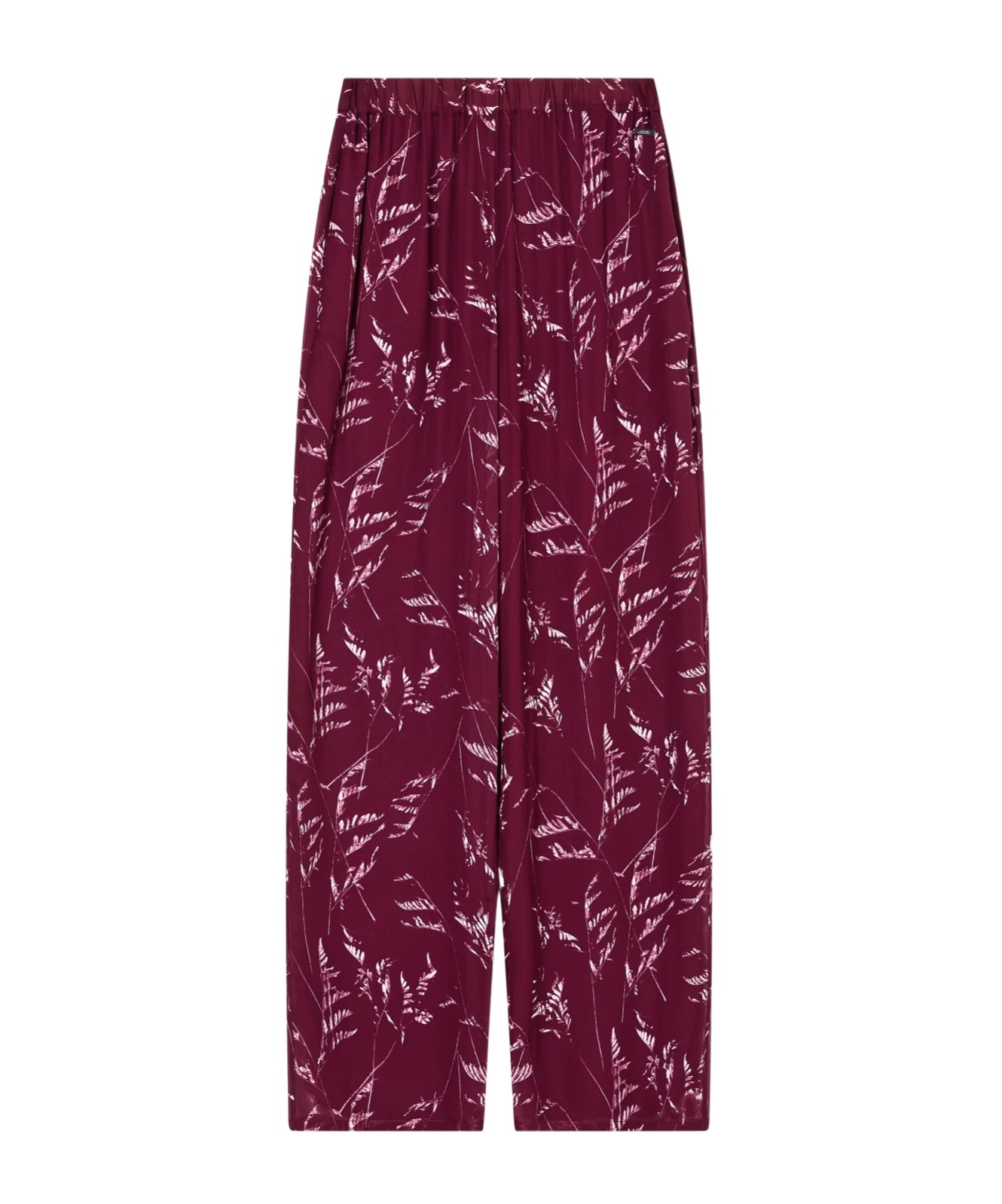 ARMANI EXCHANGE Armani Exchange Foliage-Print Wide Leg Trousers