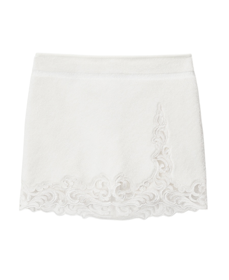 ALEXANDER WANG Alexander Wang Embroidered Terry Mini Skirt