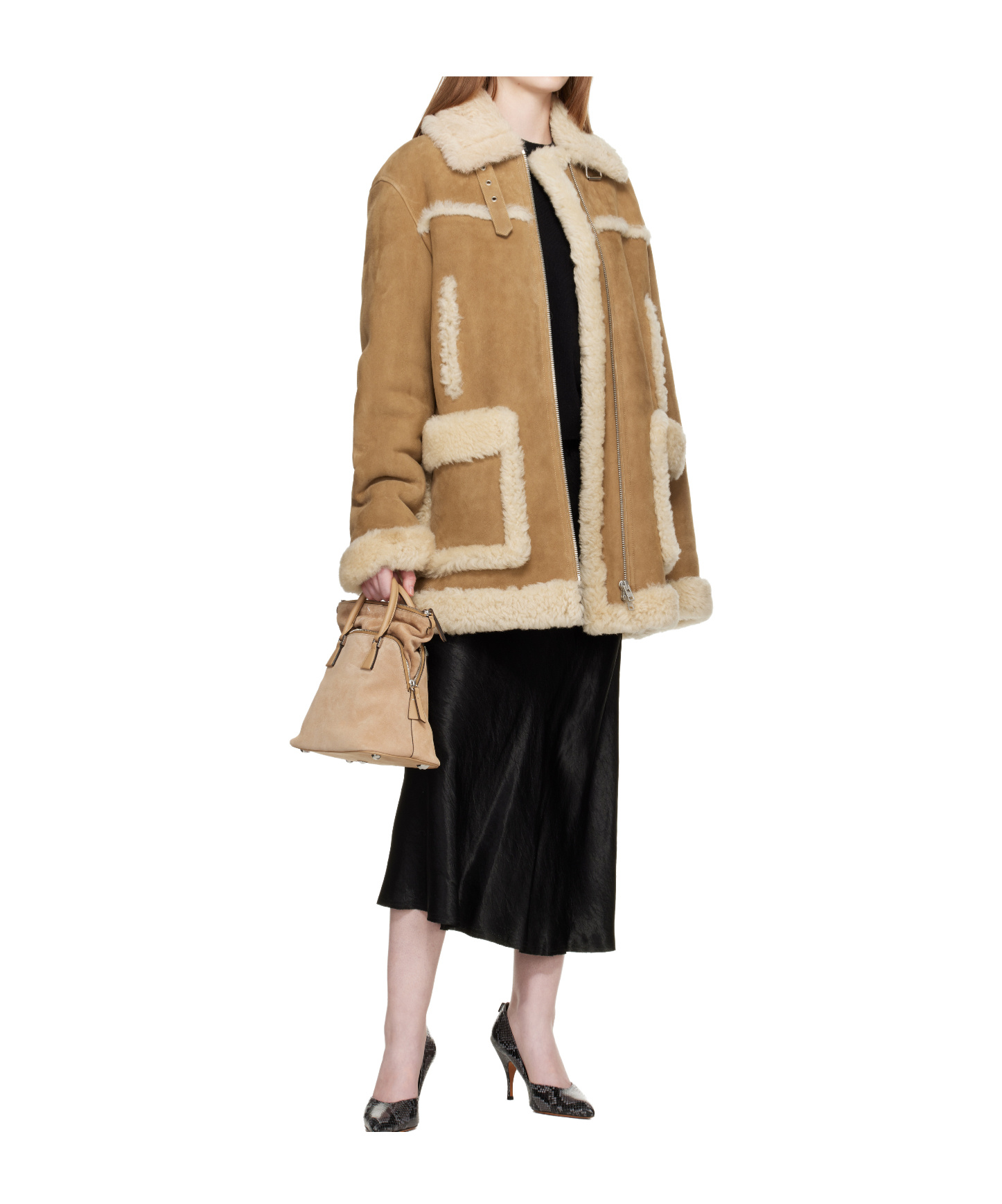MAISON MARGIELA Maison Margiela Shearling Caban Jacket