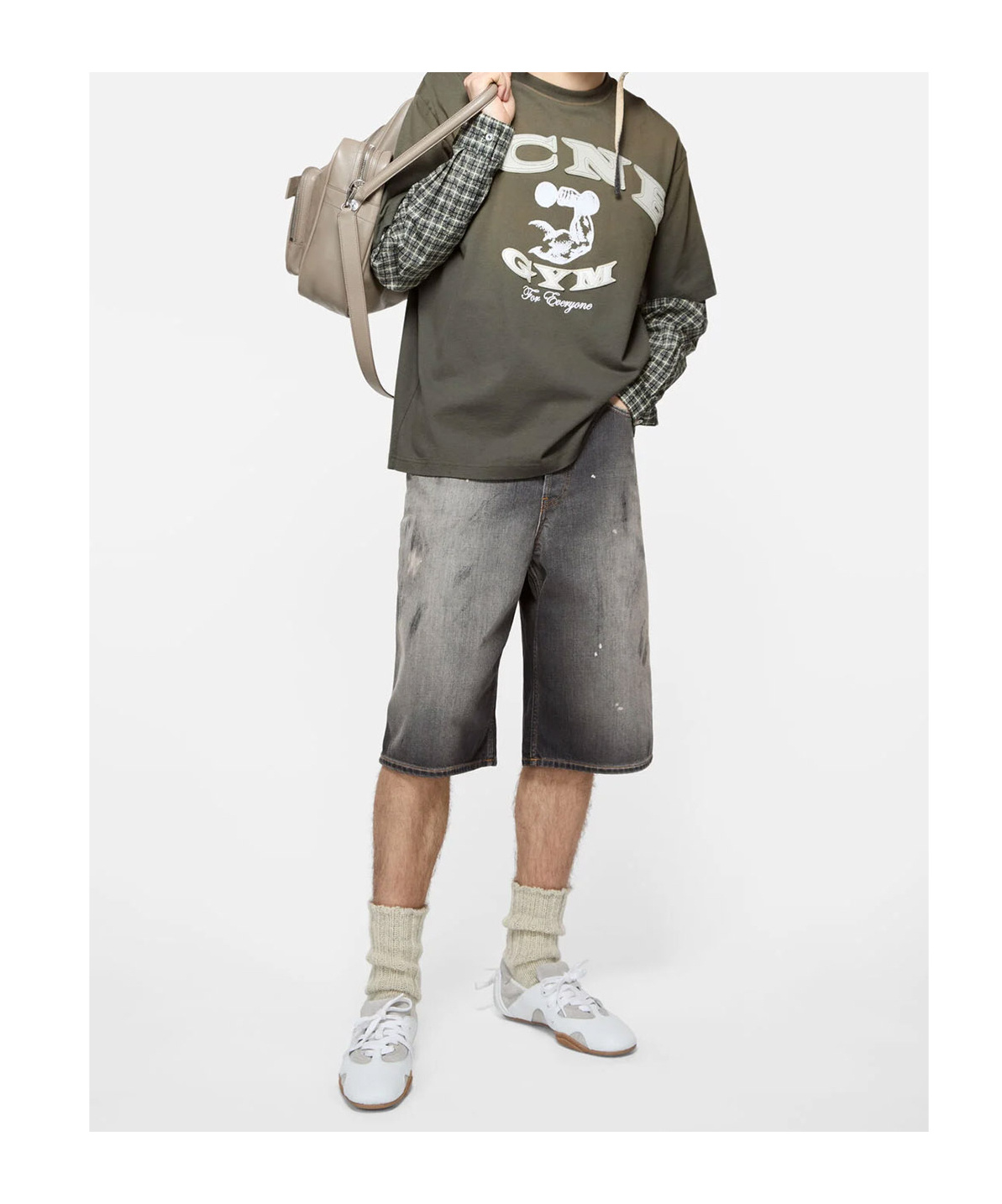 ACNE STUDIOS Acne Studios Wide Leg Denim Bermuda Shorts
