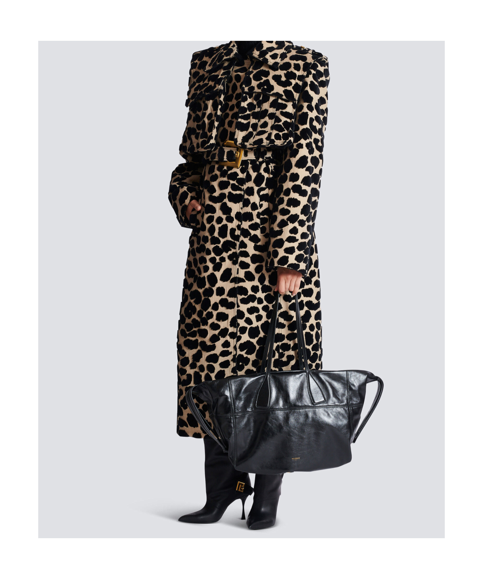 BALMAIN Balmain Shiny Leather Tote Bag