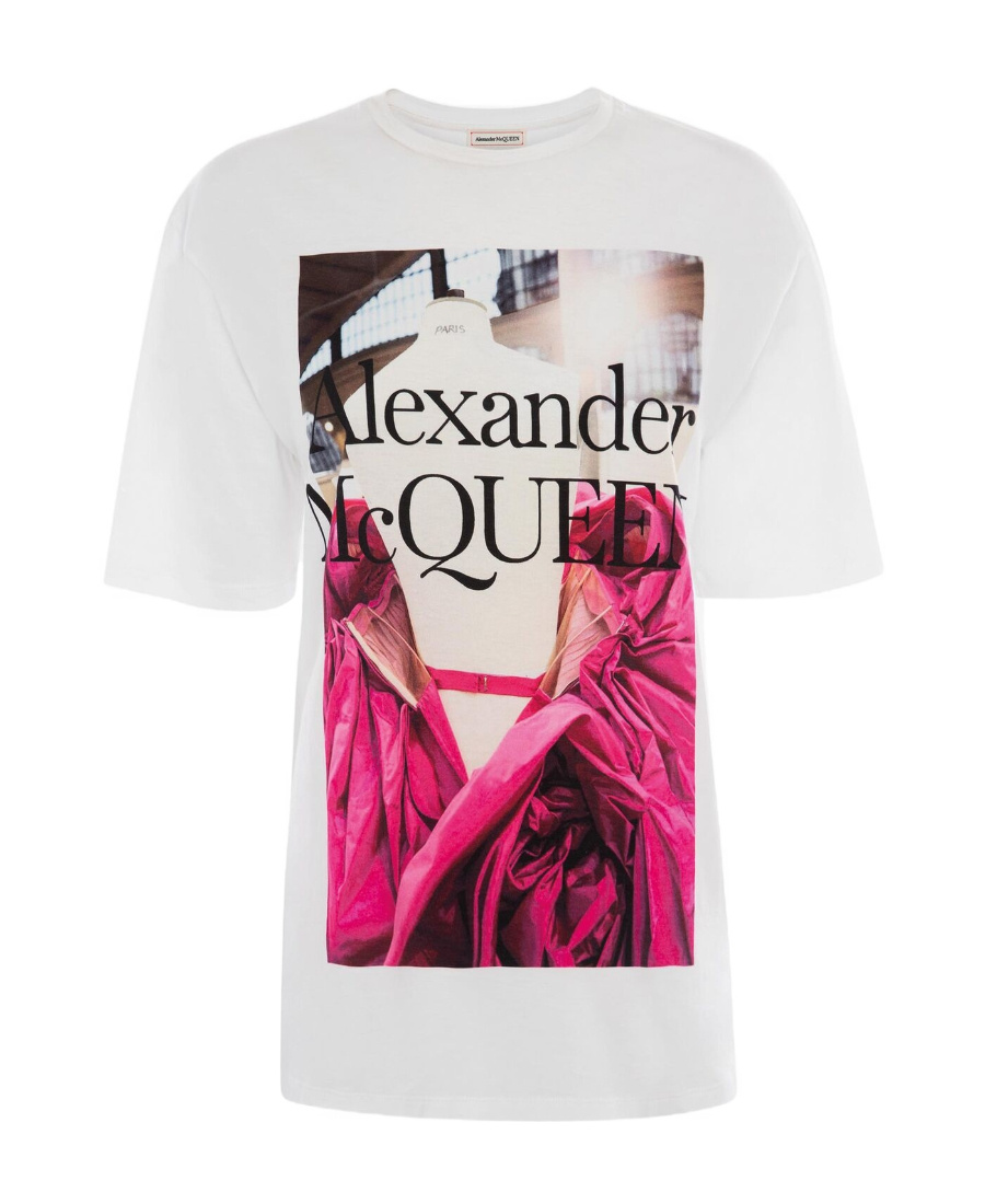 ALEXANDER MCQUEEN Alexander McQueen Rose Exploded Dress Print T-Shirt