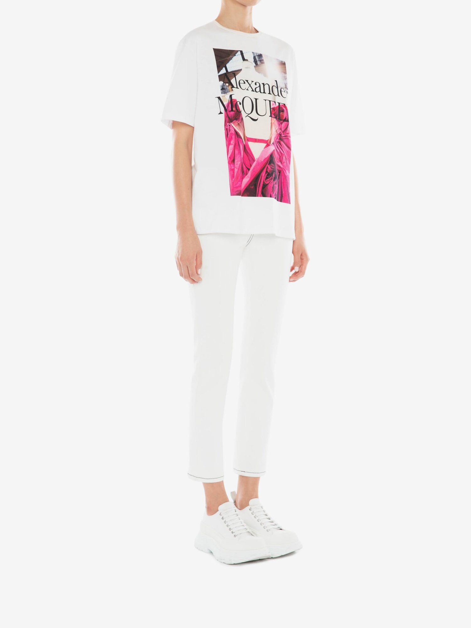 ALEXANDER MCQUEEN Alexander McQueen Rose Exploded Dress Print T-Shirt