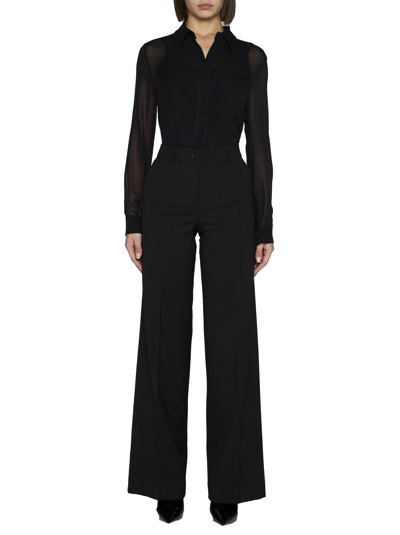 P.A.R.O.S.H P.A.R.O.S.H. High-Waisted Palazzo Trousers