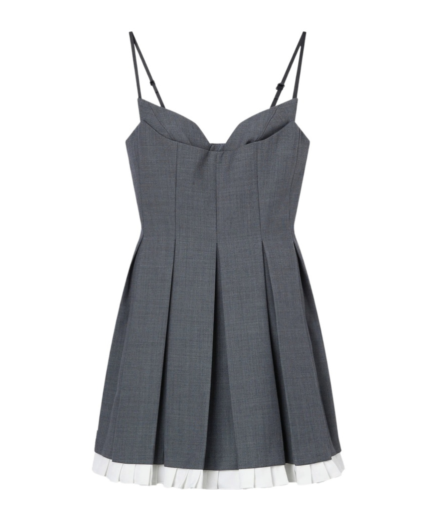 SHUSHU/TONG SHUSHU TONG Pleated Sweetheart Dress