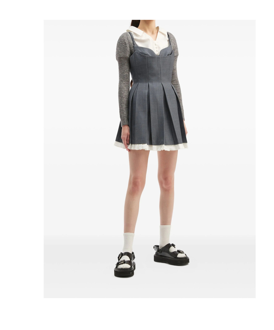 SHUSHU/TONG SHUSHU TONG Pleated Sweetheart Dress