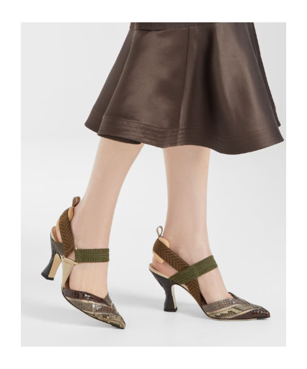 FENDI Fendi Colibrì Pointed-Toe Slingback Pumps