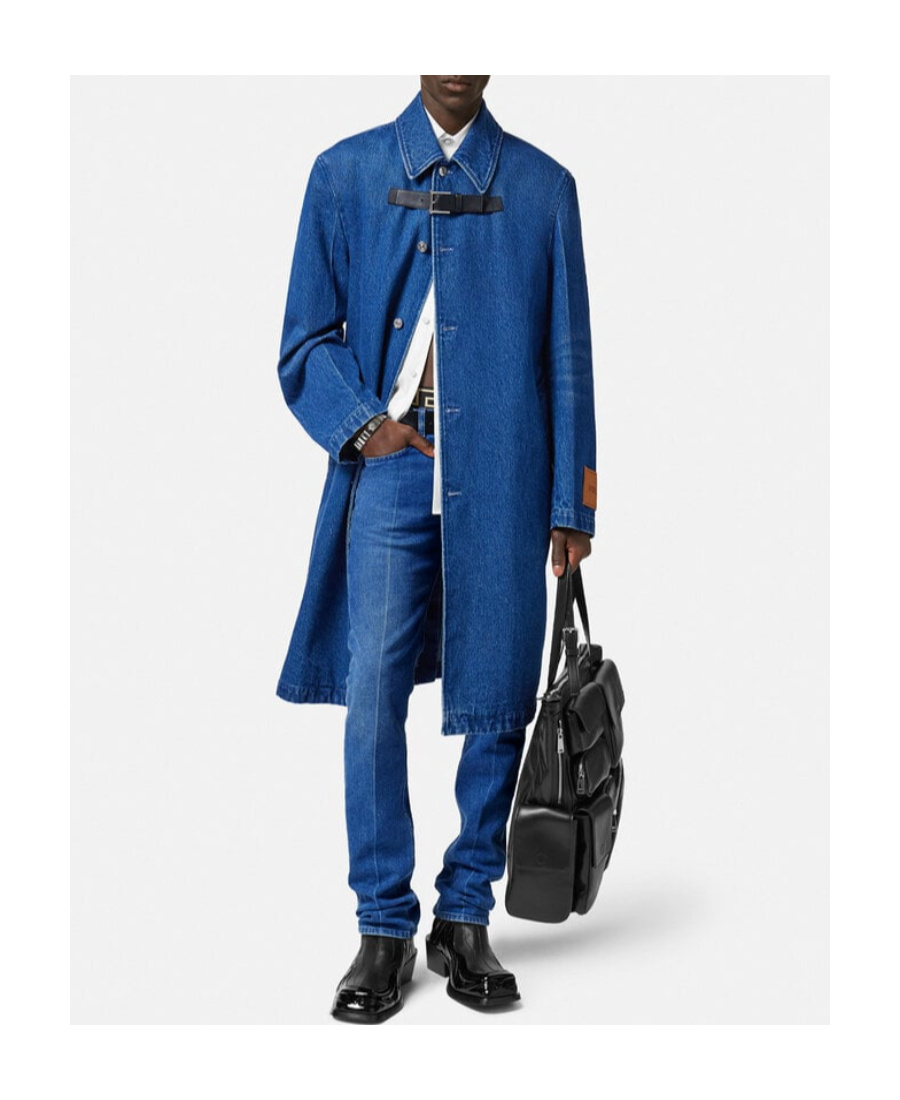 VERSACE Versace Slim-Cut Logo Patch Denim Jeans