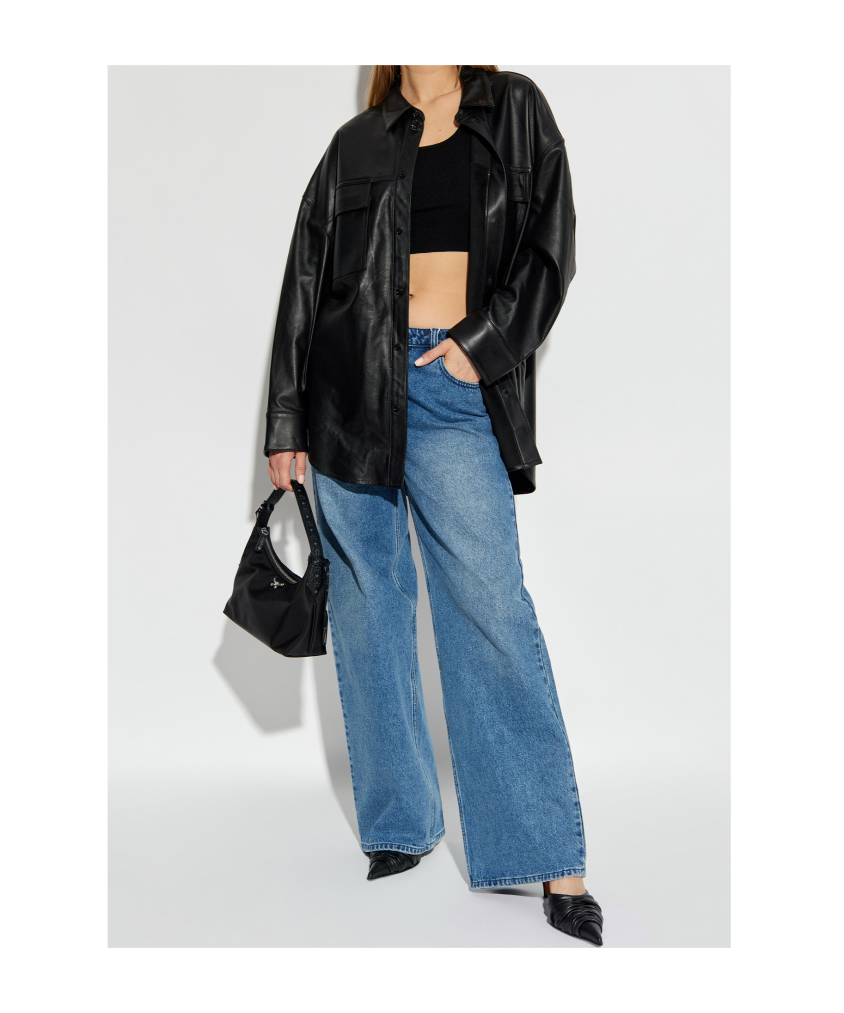 MICHAEL KORS Michael Kors Straight Hem Wide Leg Jeans
