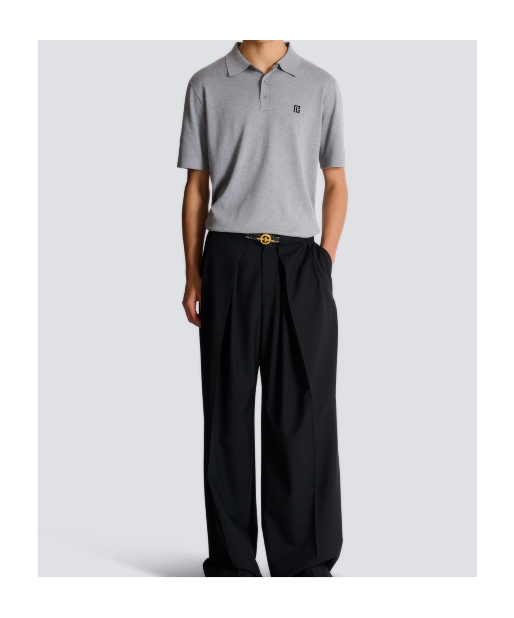 BALMAIN Balmain Embroidered Short-Sleeve Polo Shirt