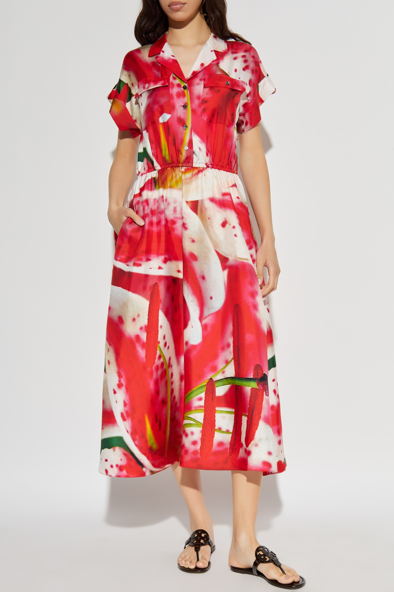 TORY BURCH Tory Burch Graphic Print Midi Dress