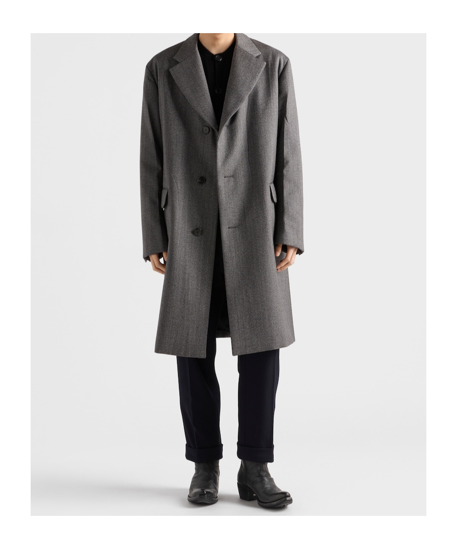 PRADA Prada Single-Breasted Wool Coat
