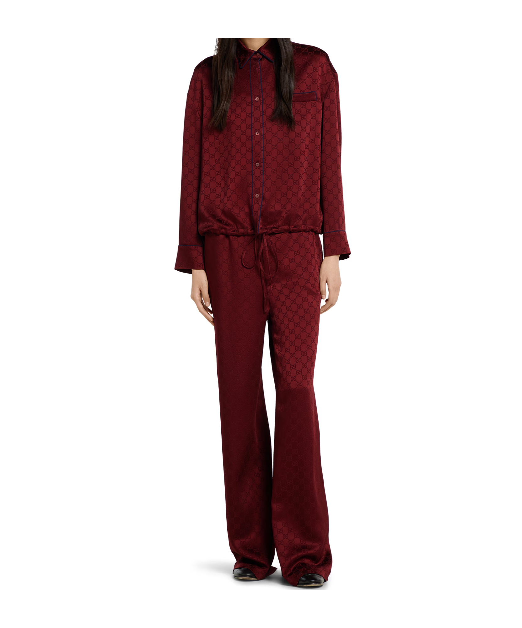 GUCCI Gucci GG Monogram Velvet Shirt