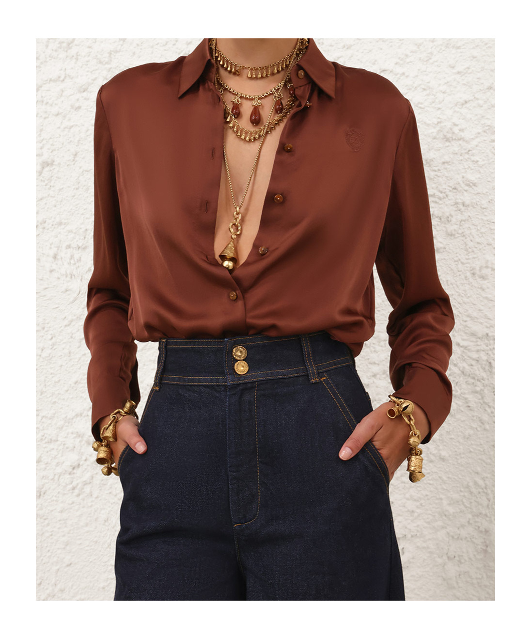 ZIMMERMANN Zimmermann Hypnotic Satin Shirt