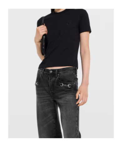 GUCCI Gucci Rayon Jersey T-Shirt with Embroidery