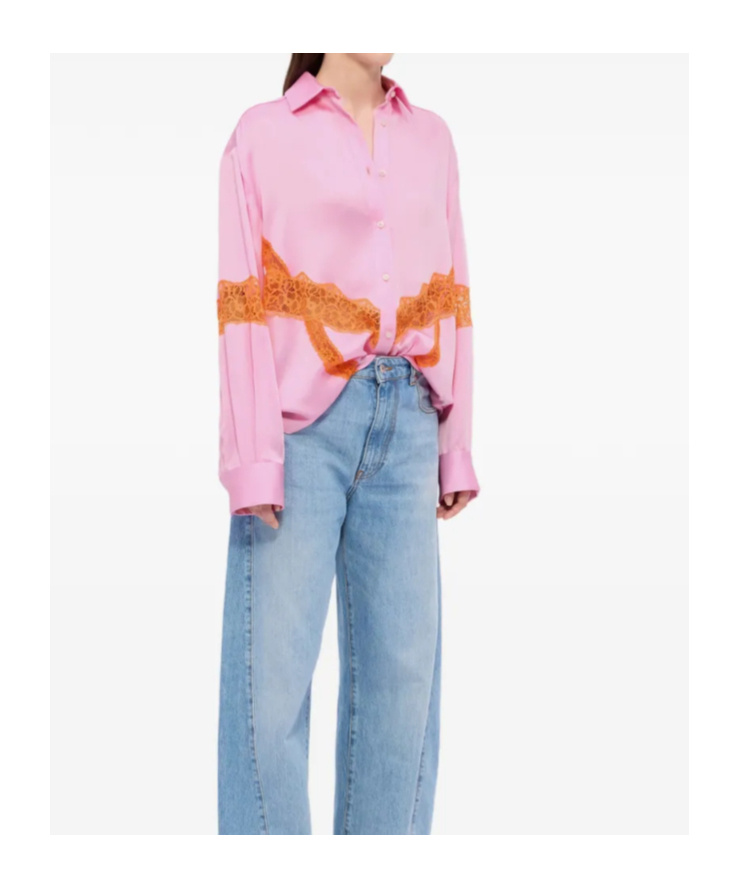 MSGM MSGM Lace Paneled Shirt