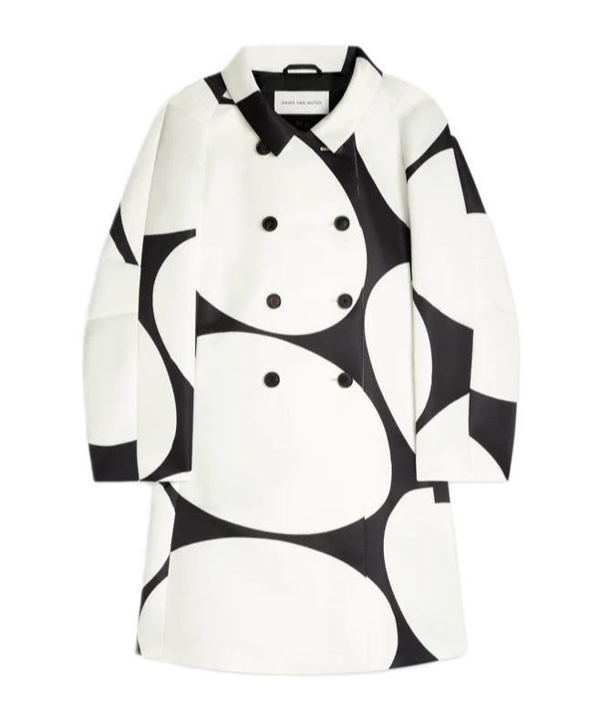 DRIES VAN NOTEN Dries Van Noten Graphic Pattern Double-Breasted Coat
