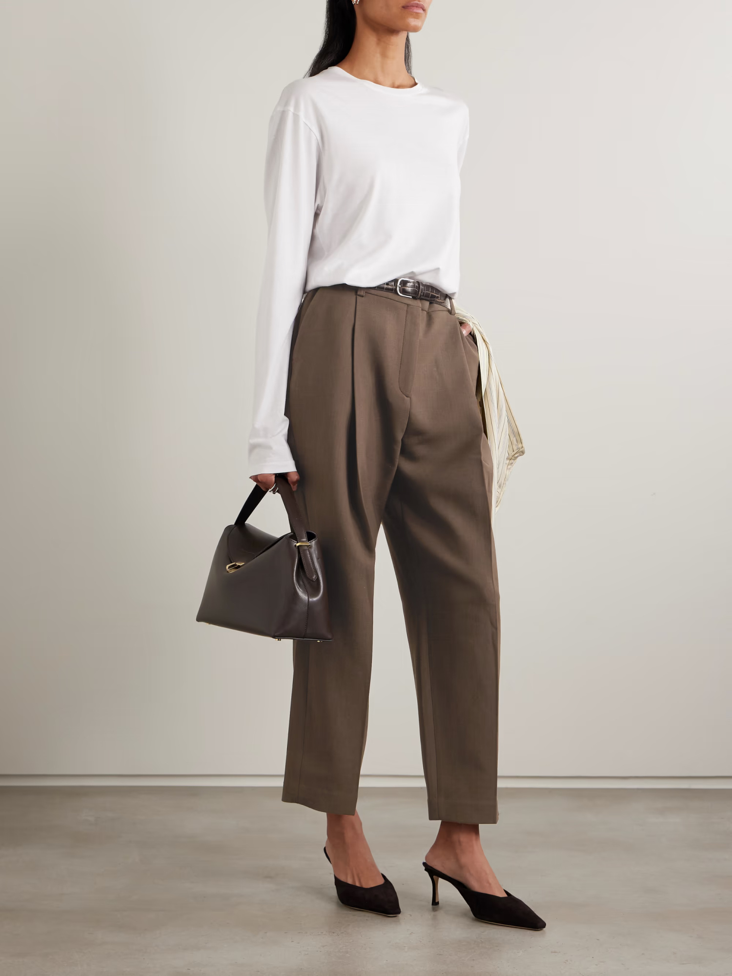 TOTÊME Toteme Pauli Pleated Tapered Twill Trousers