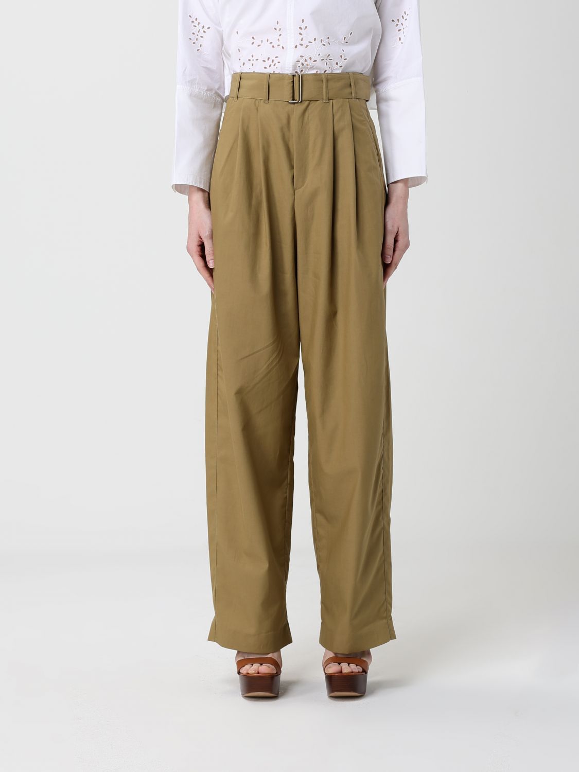 SOEUR Soeur Belted Wide-Leg Pants