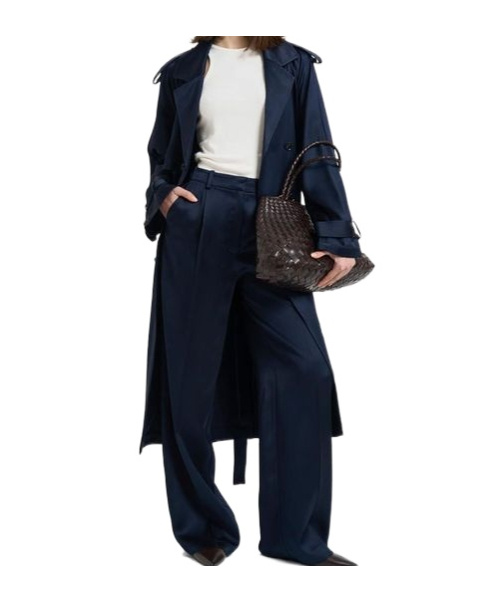 ANINE BING Anine Bing Double-Breasted Belted Coat
