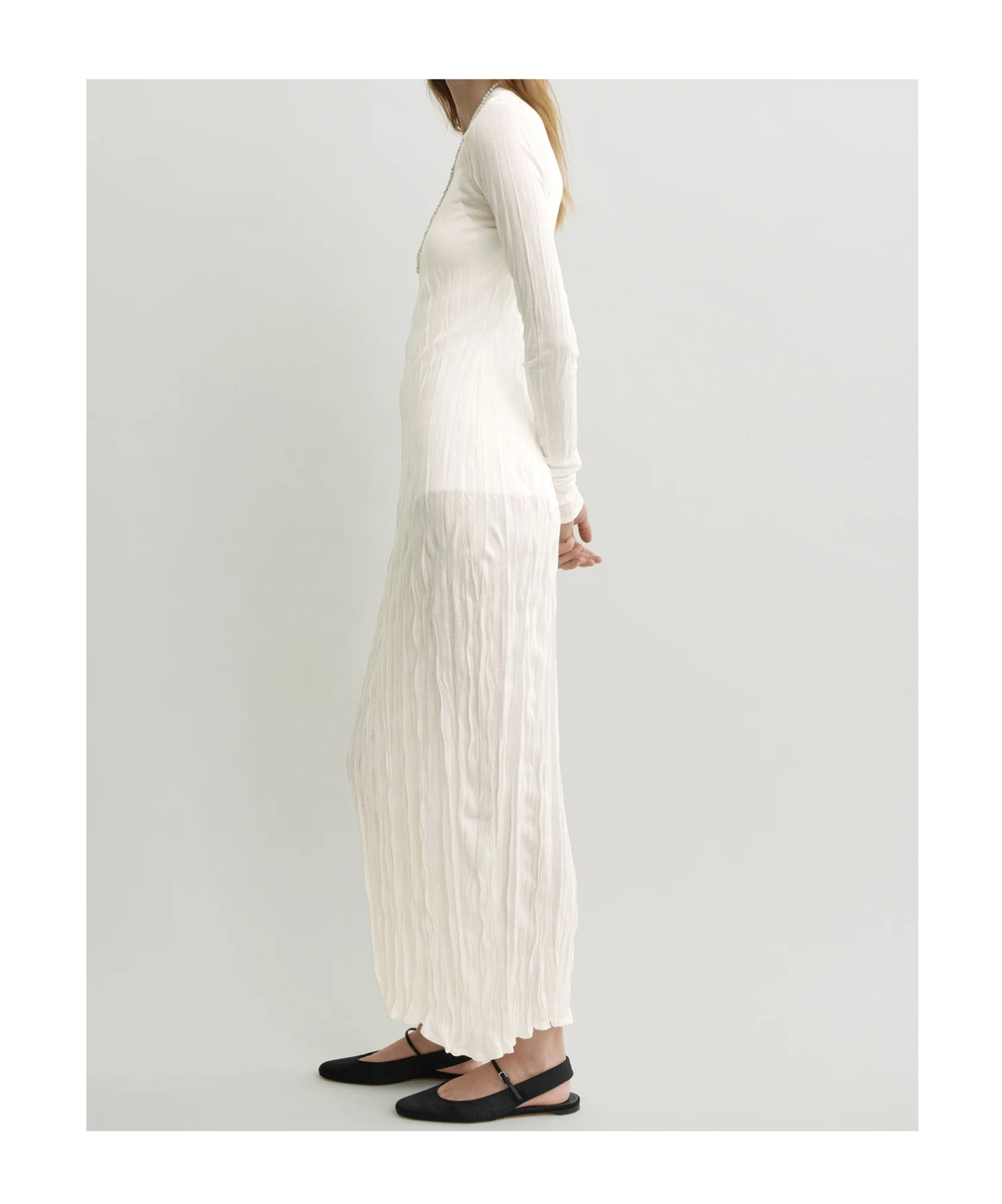 Toteme Curved Compact Knit Dress In Cream In Saddle Brown - 40% Off | Editorialist Toteme Curved Compact Knit Dress In Cream In Saddle Brown - 40% Off | Editorialist