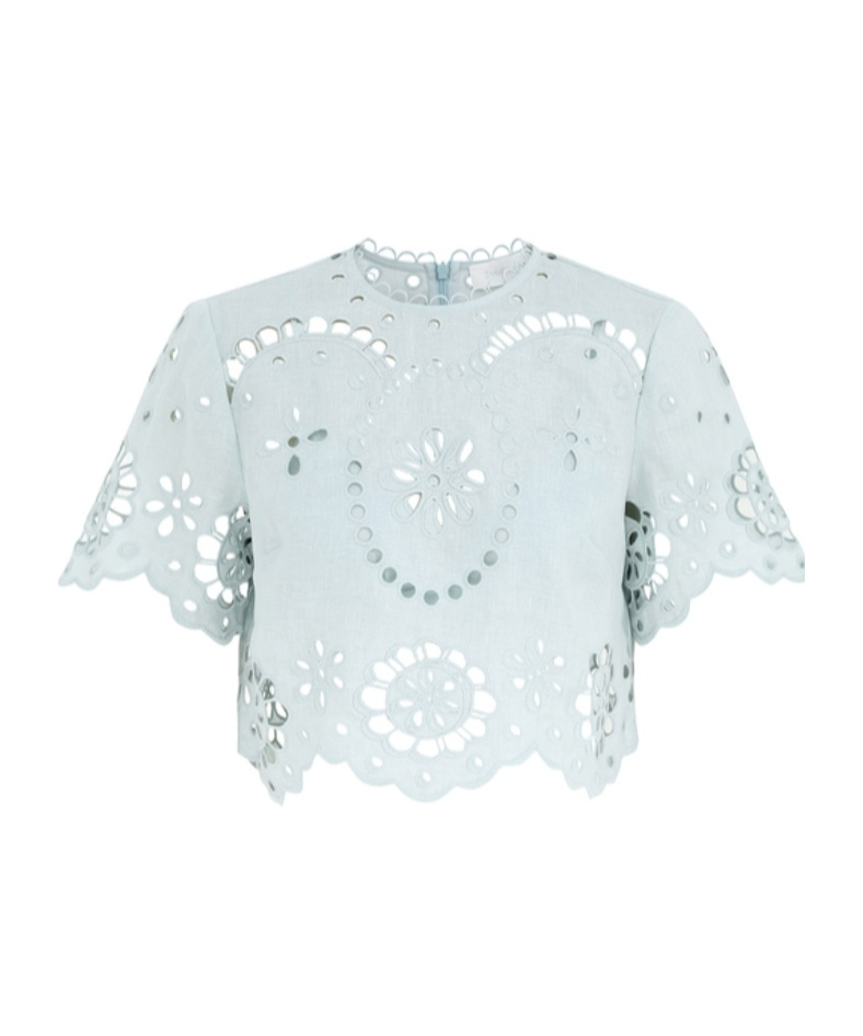 ZIMMERMANN Zimmermann Short Sleeve Embroidered Bodice