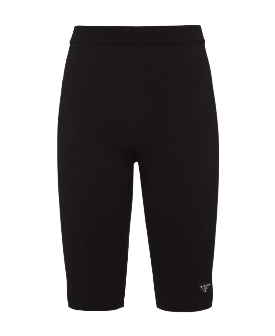 PRADA Prada Ribbed Viscose and Wool Bermuda Shorts