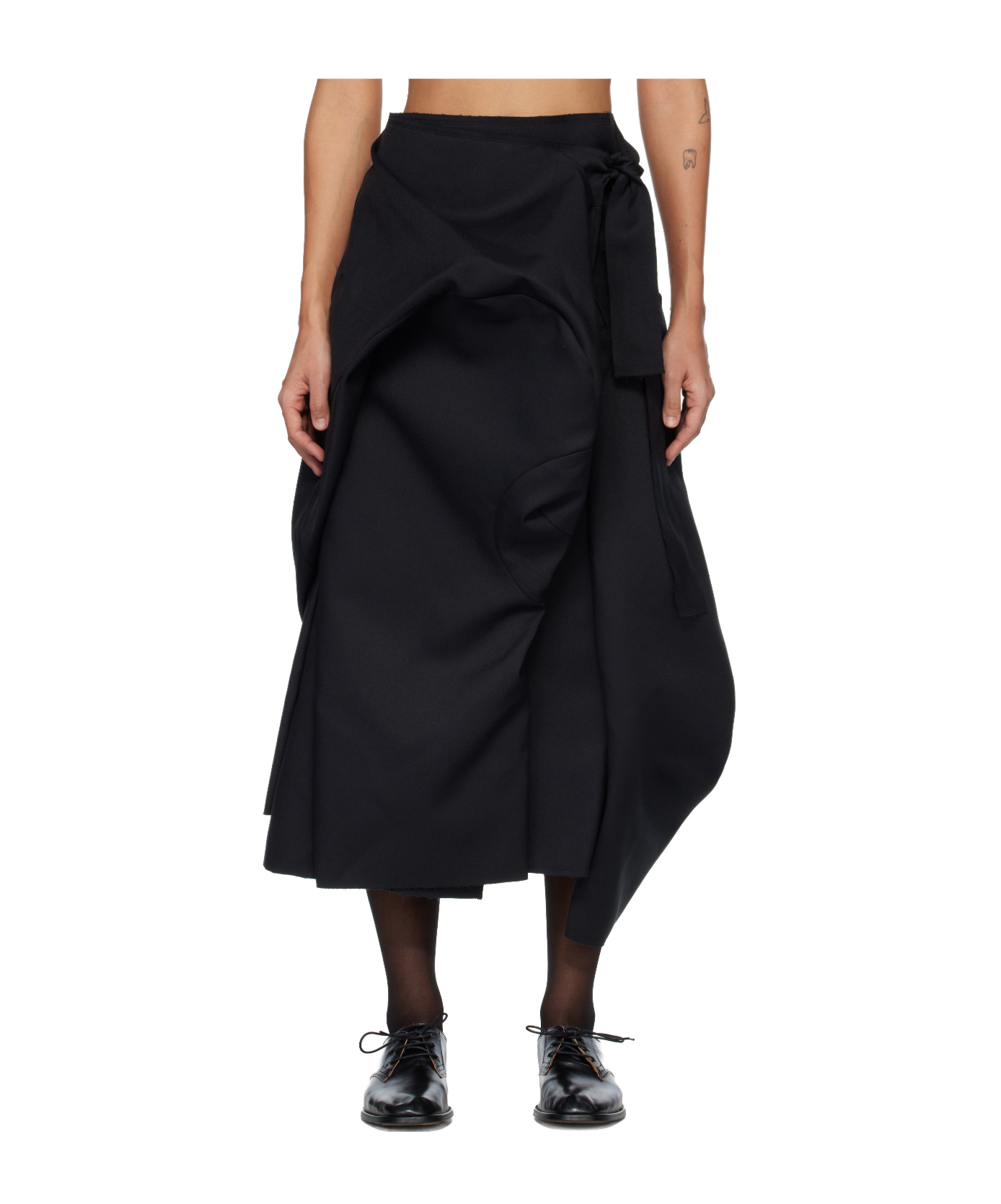 COMME DES GARÇONS Comme Des Garcons Double-Sided Twill Midi Skirt