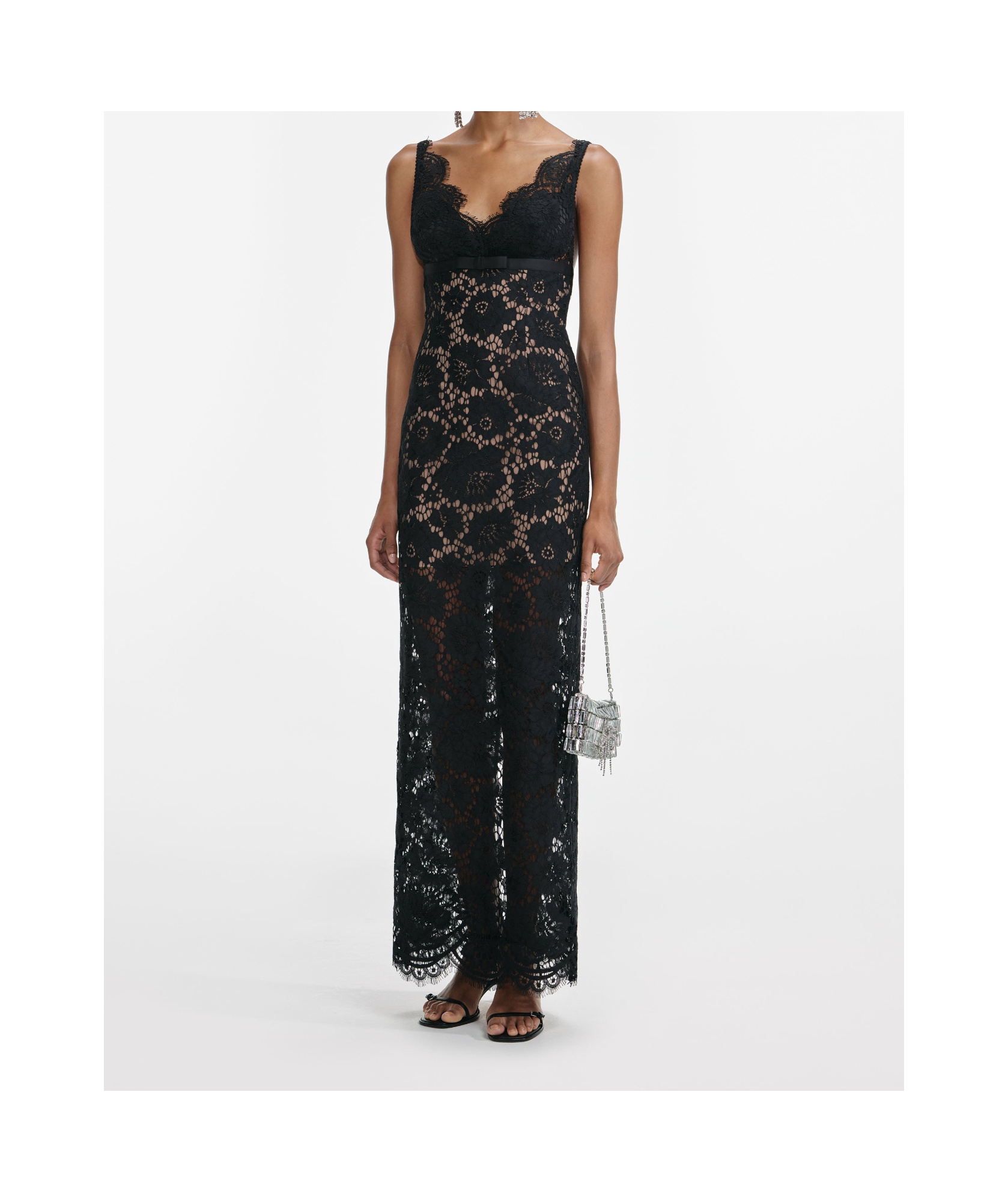 SELF-PORTRAIT Self-Portrait Floral Lace Maxi Dress