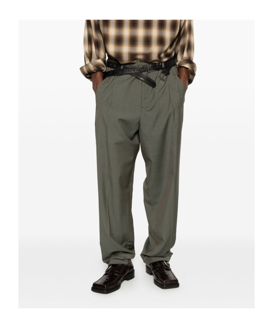 MAGLIANO MAGLIANO Wide Leg Pants with Turn-Up Hem