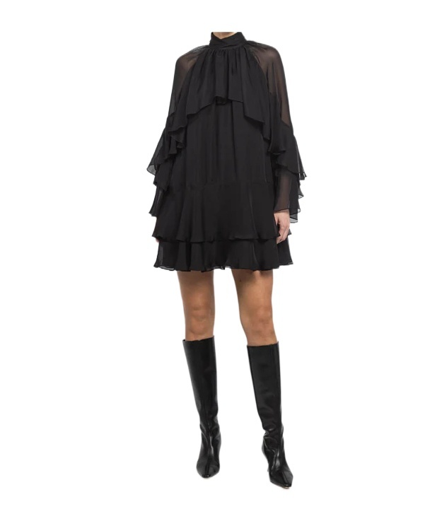 VERONICA BEARD Veronica Beard Mini Ruffled Halterneck Dress