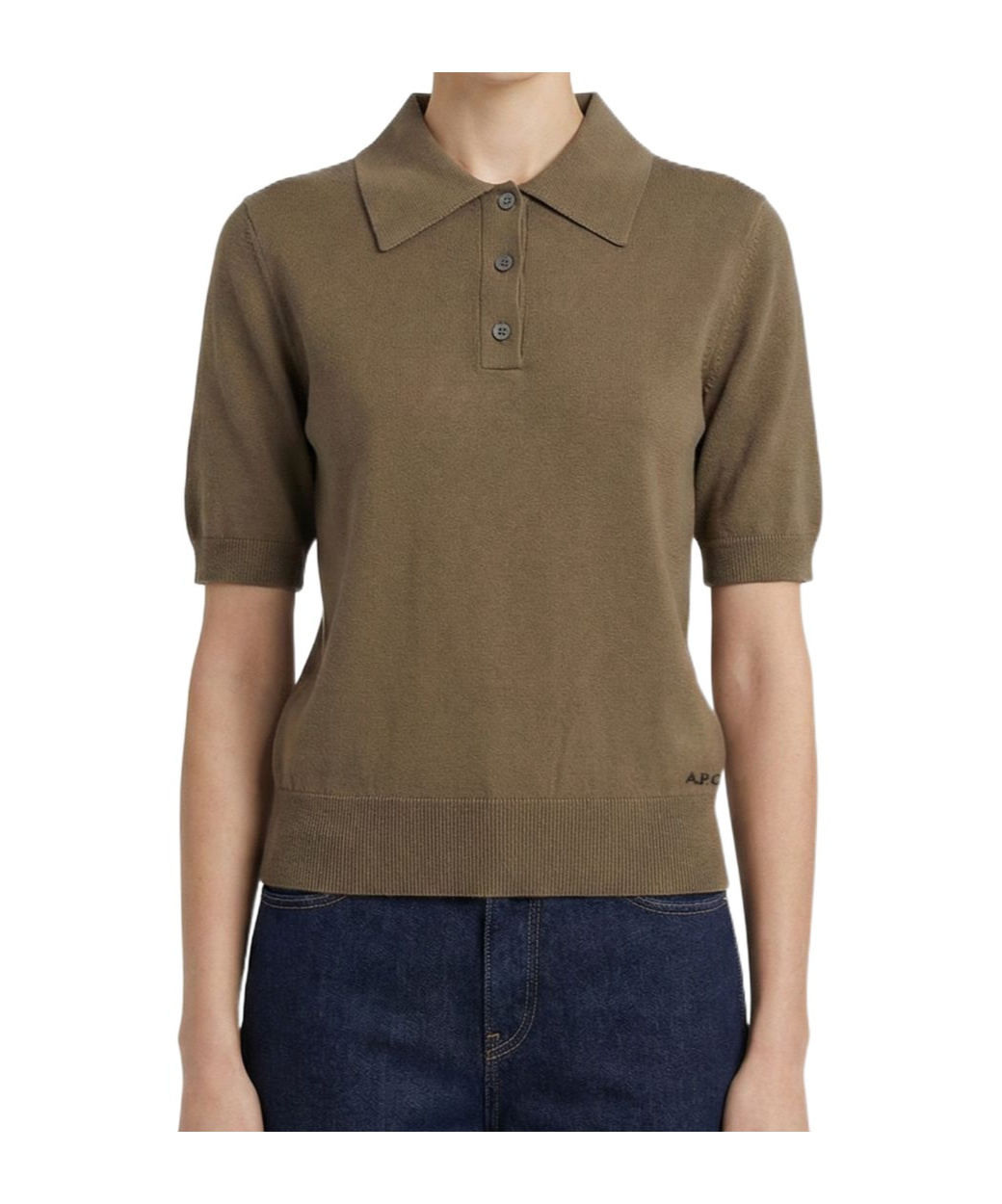 A.P.C. A.P.C. Short Sleeve Knitted Polo Shirt
