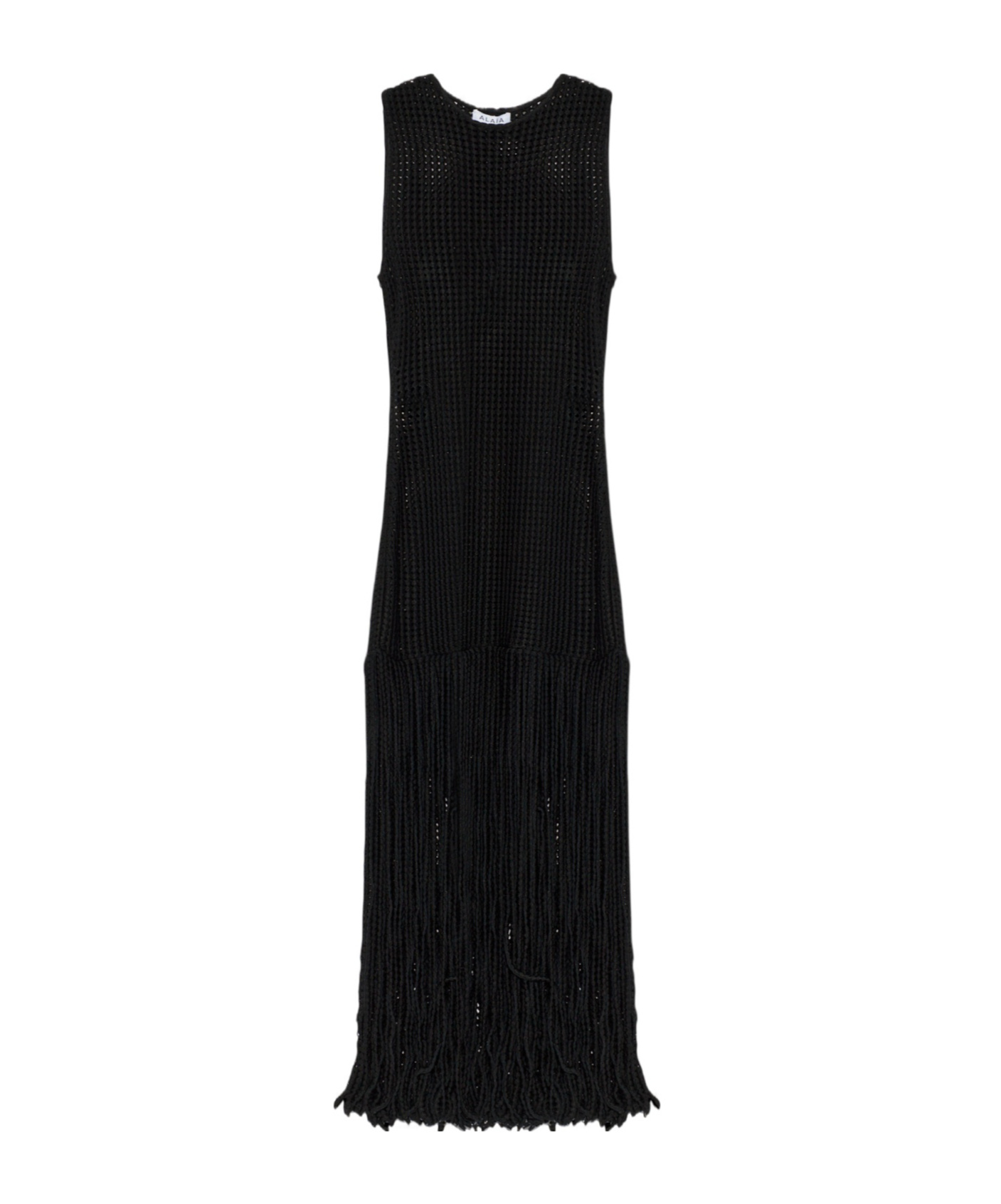 ALAÏA Alaia Openwork Tasseled Knit Dress
