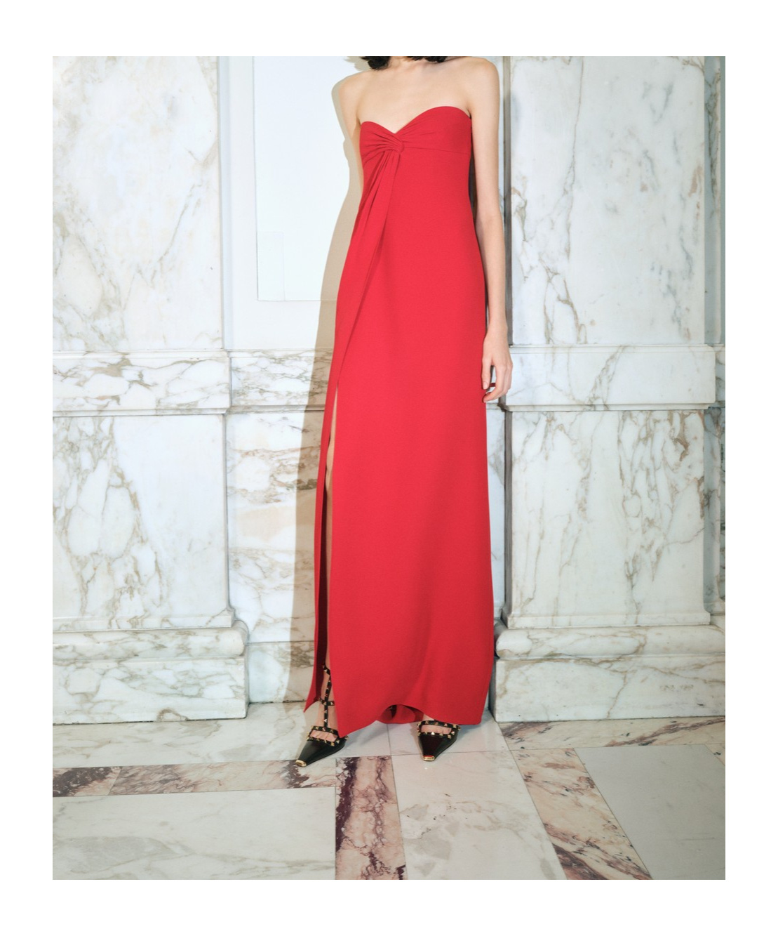 VALENTINO Valentino Cady Couture Strapless Sweetheart Neckline Maxi Dress