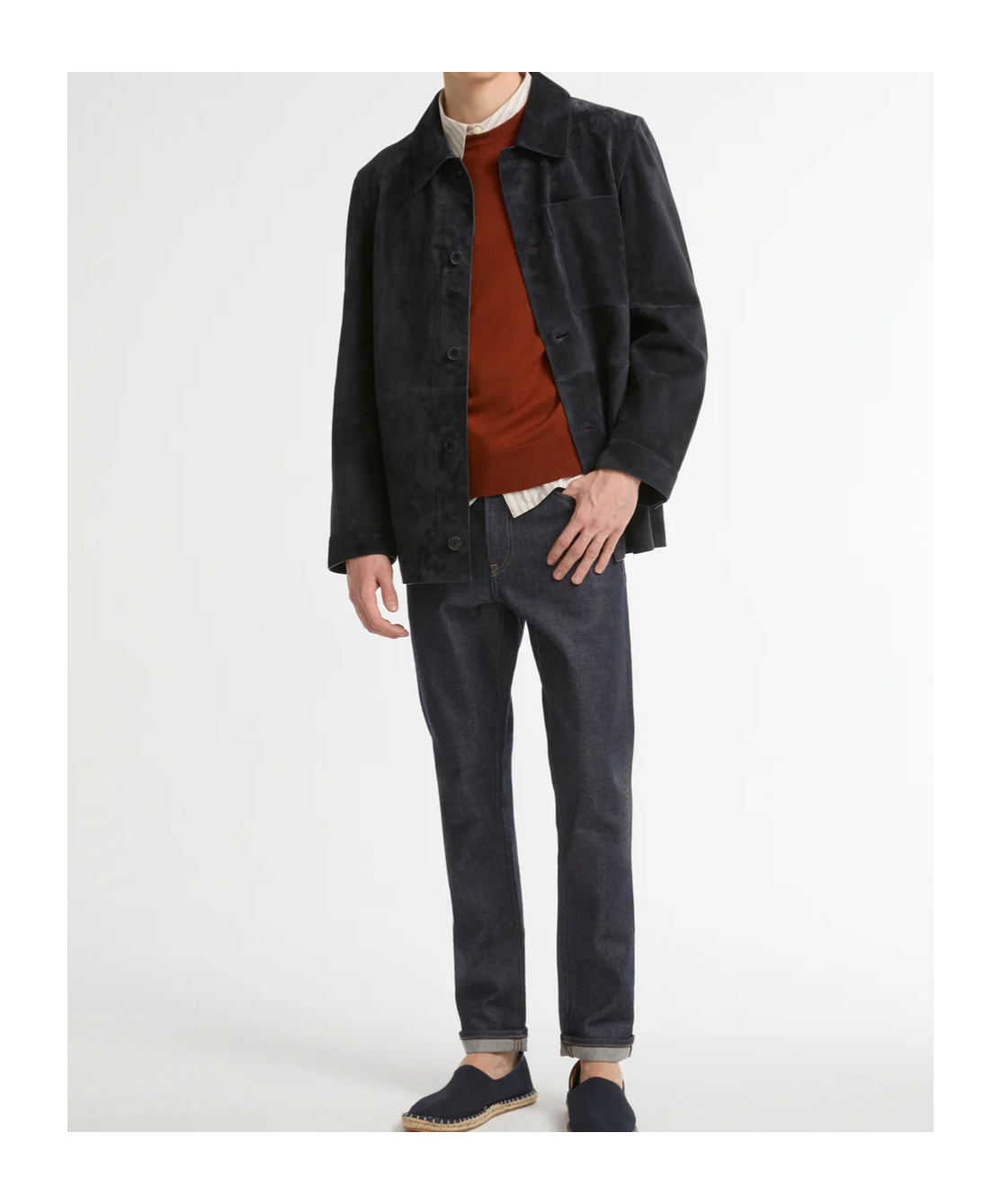 YVES SALOMON Yves Salomon Suede Button-Fastening Jacket