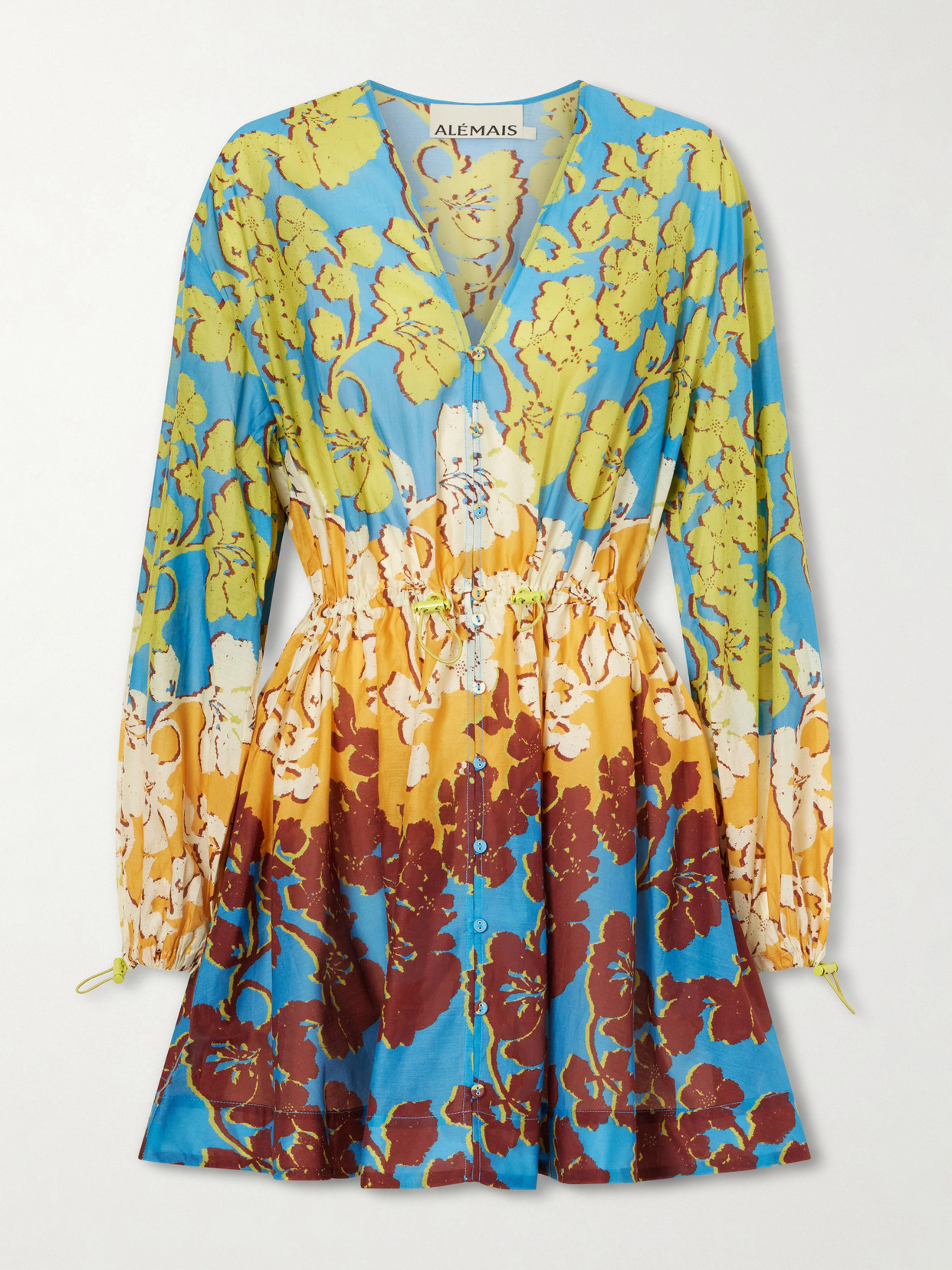 ALEMAIS ALÉMAIS Splice Cotton and Silk-Blend Mini Dress