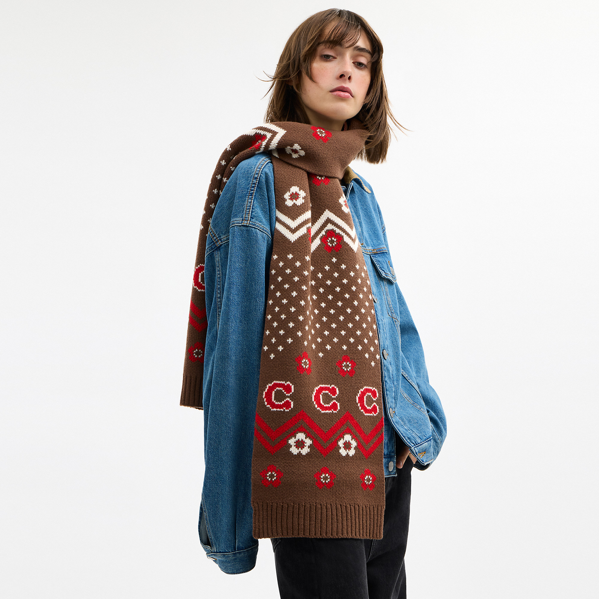 COACH OUTLET COACH Outlet Fair Isle Knit Muffler