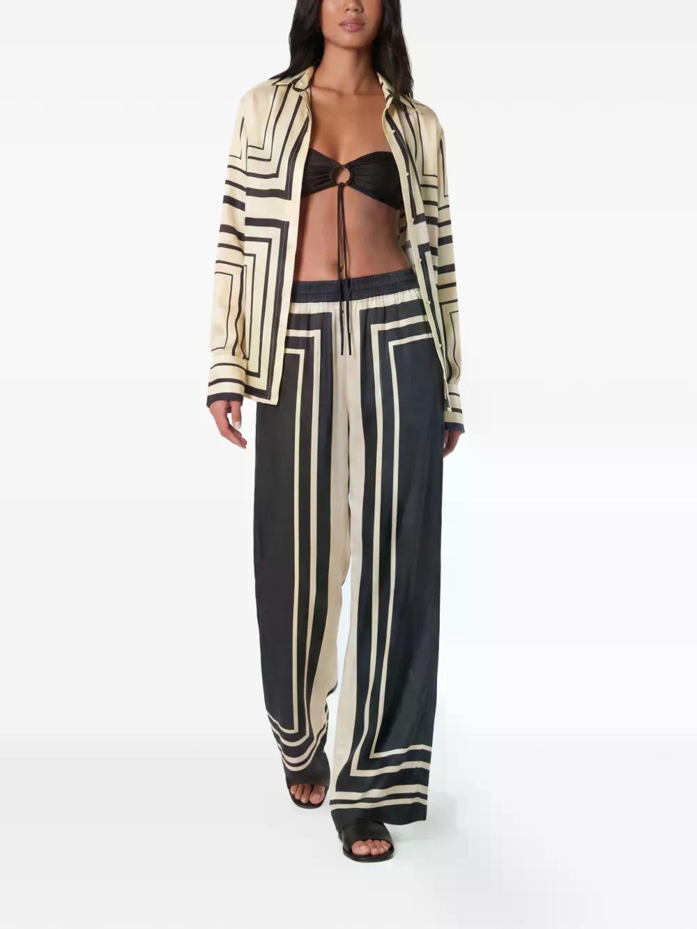 NICHOLAS Nicholas Iris Scarf Print Silk Blend Shirt