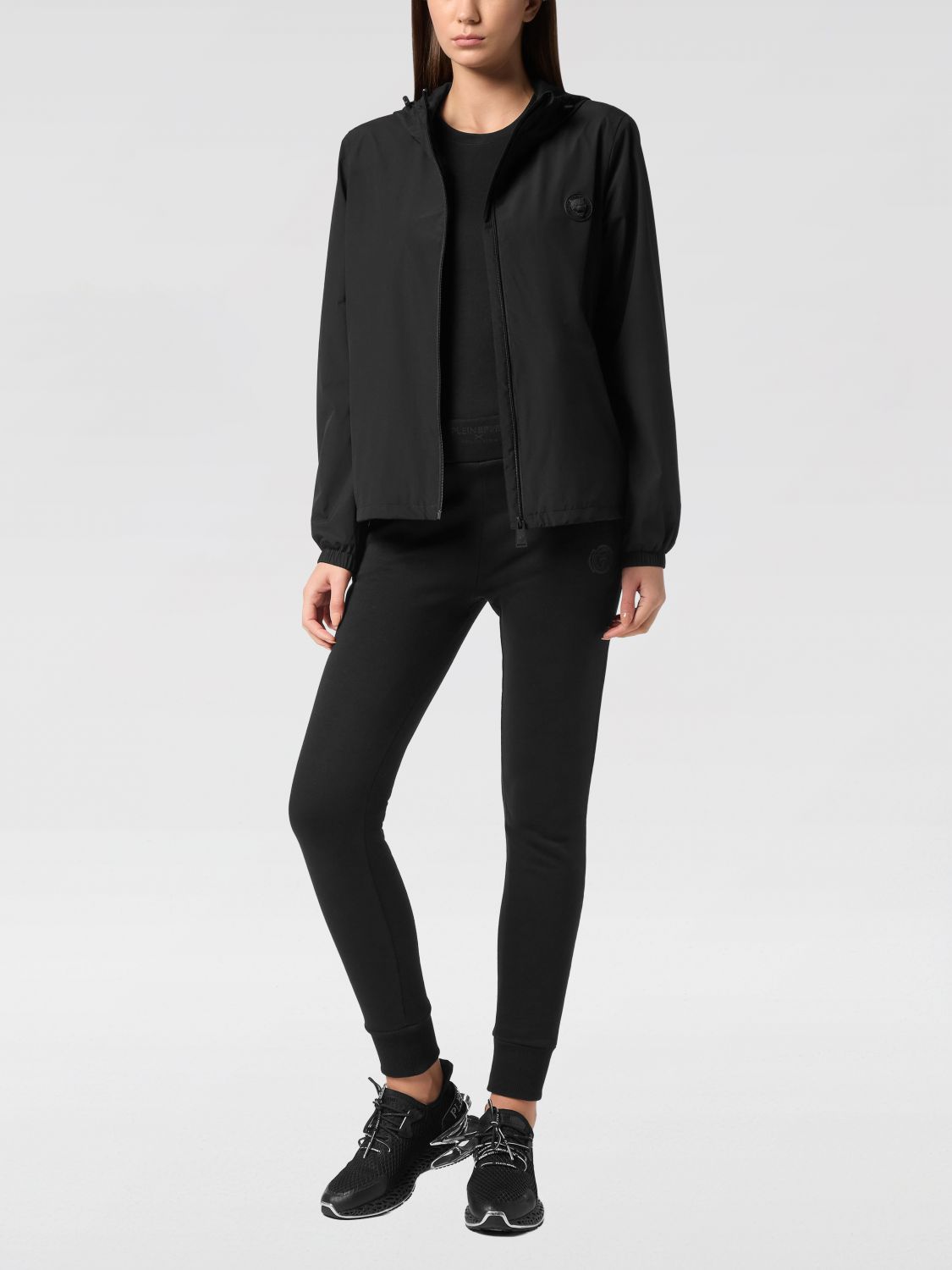 PLEIN SPORT Plein Sport Hooded Nylon Windbreaker Jacket