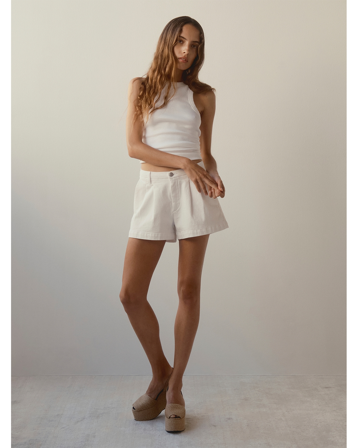 DL1961 Dl1961 Isabel High Rise Pleated Shorts