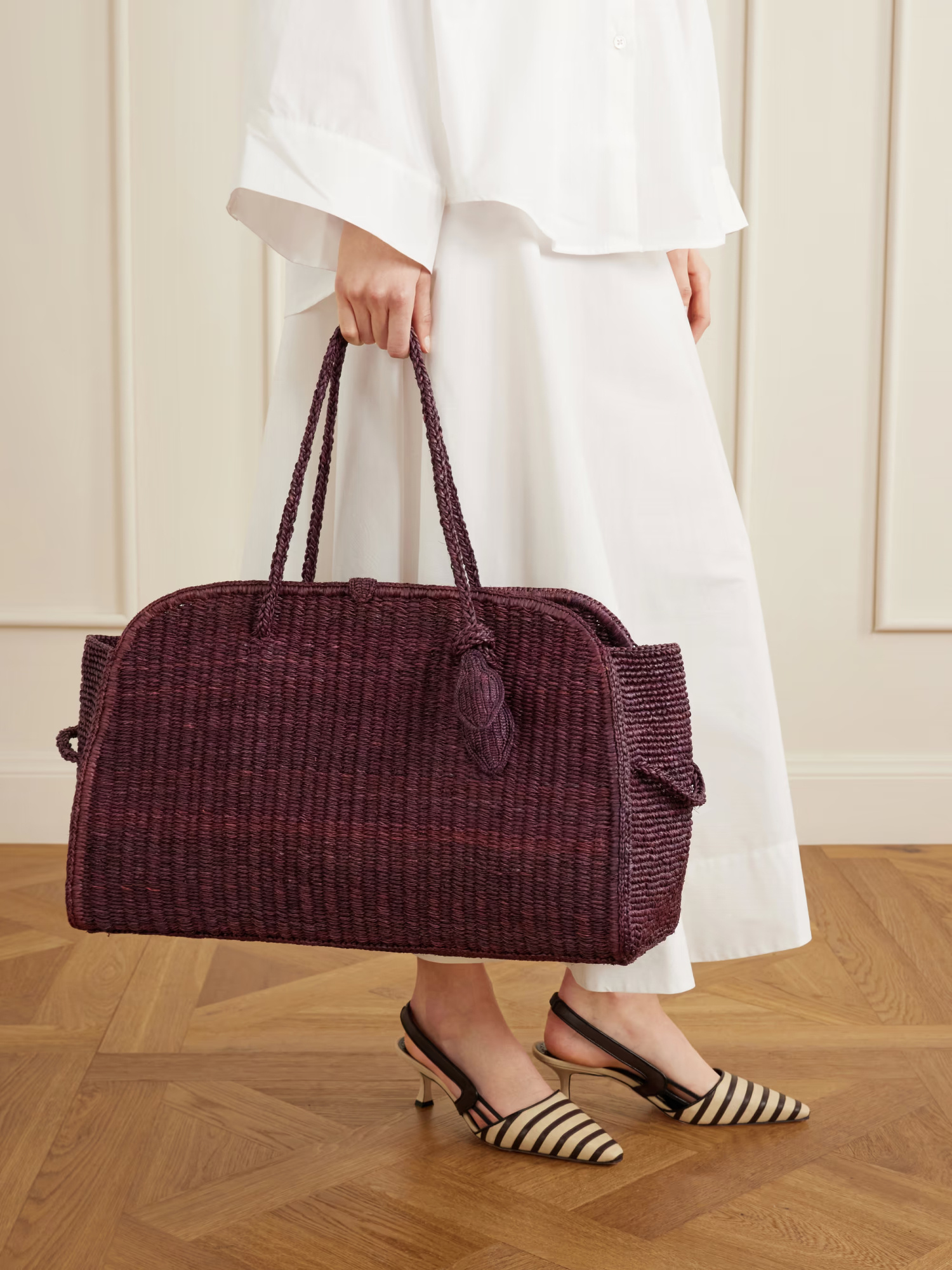 JACQUEMUS Jacquemus Woven Top Handle Shoulder Bag