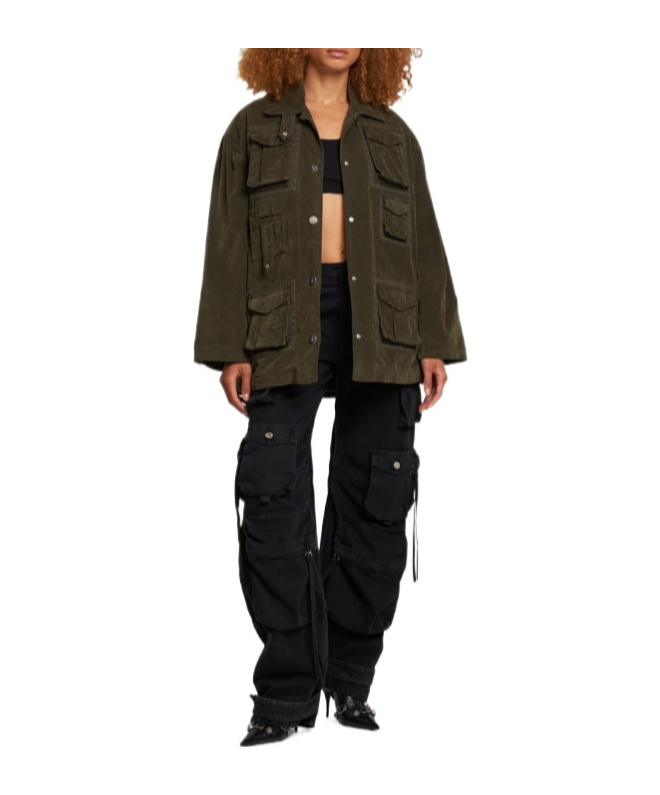 BLUMARINE Blumarine Oversized Velvet Jacket with Pockets