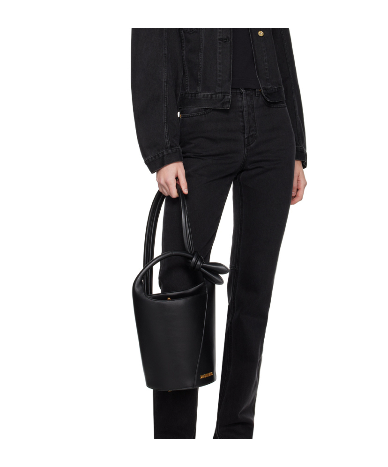 JACQUEMUS Jacquemus Le Petit Tourni Logo Plaque Bucket Bag