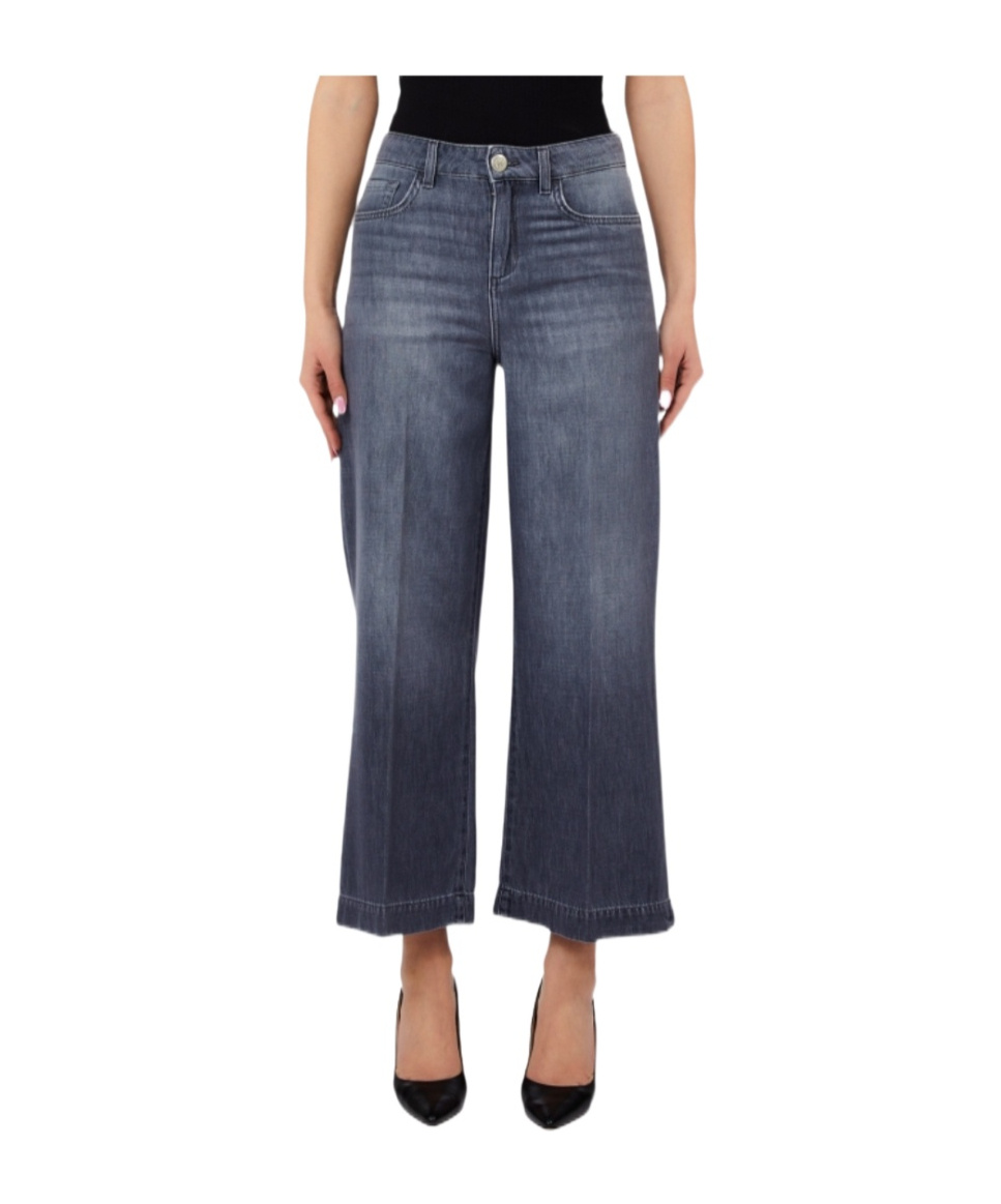 LIU JO Liu Jo Cropped Logo Patch Jeans