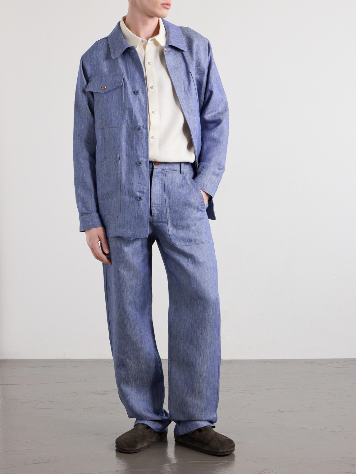 GOD'S TRUE CASHMERE God's True Cashmere Wide-Leg Linen Trousers