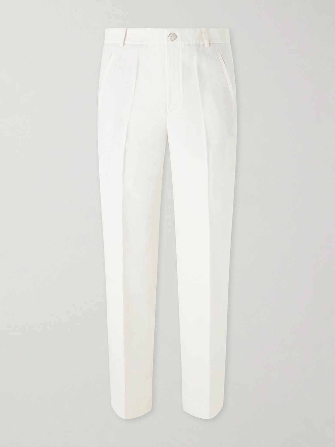 GOD'S TRUE CASHMERE Straight-Leg Linen-Twill Trousers