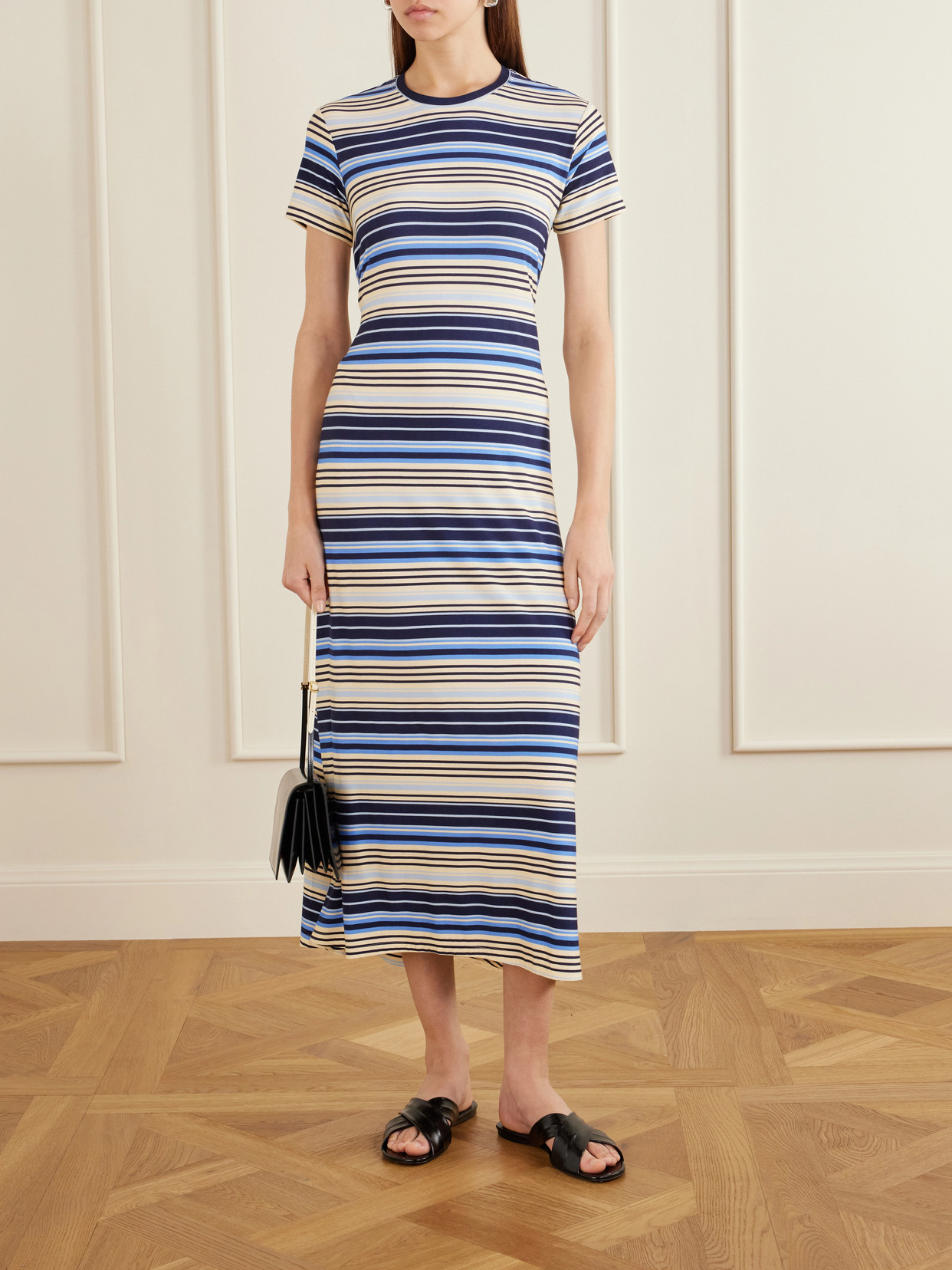 PROENZA SCHOULER WHITE LABEL Proenza Schouler White Label Noelle Striped Jersey Maxi Dress